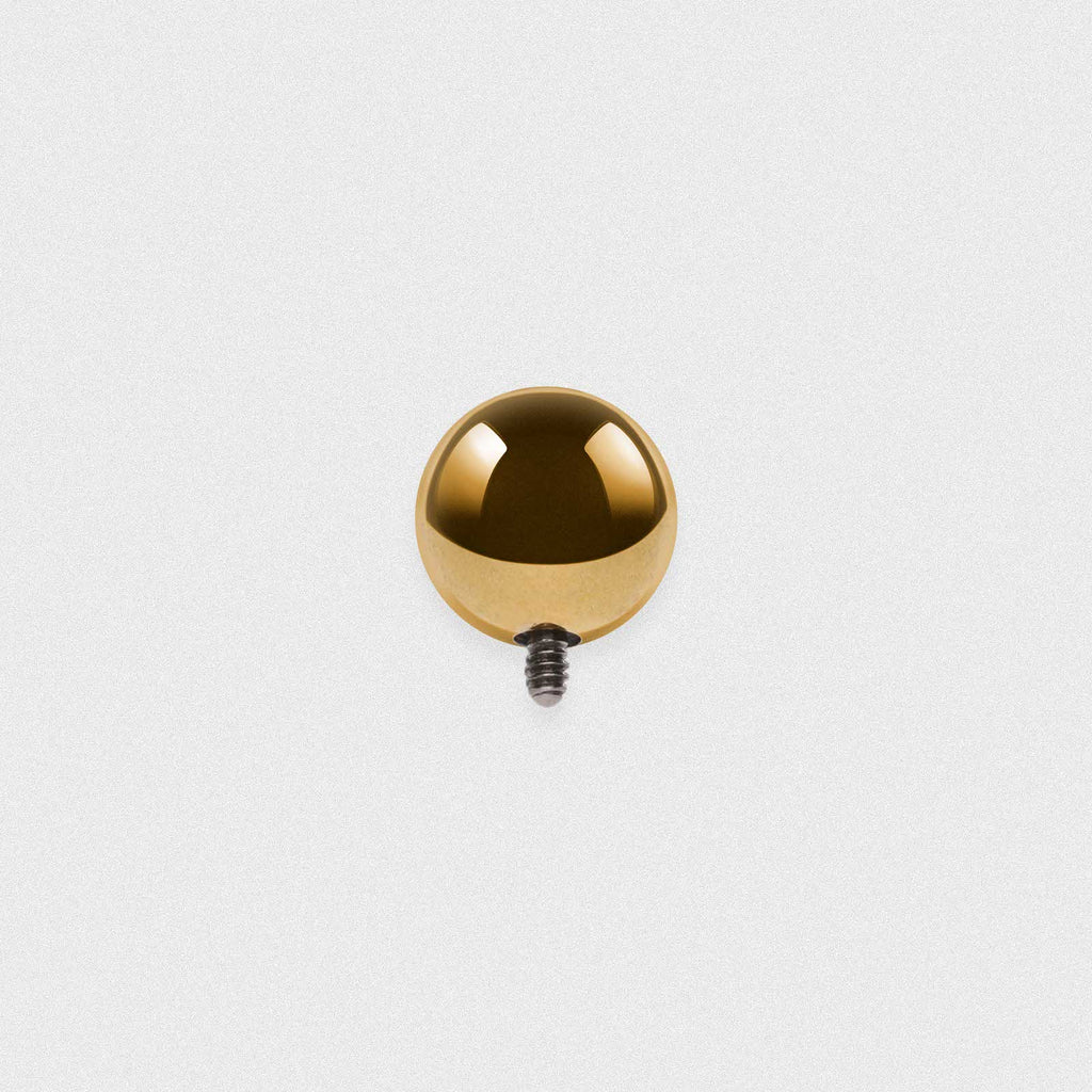 Ball Gold PVD Titanium Threaded Top | Threaded Jewellery | SIBJ