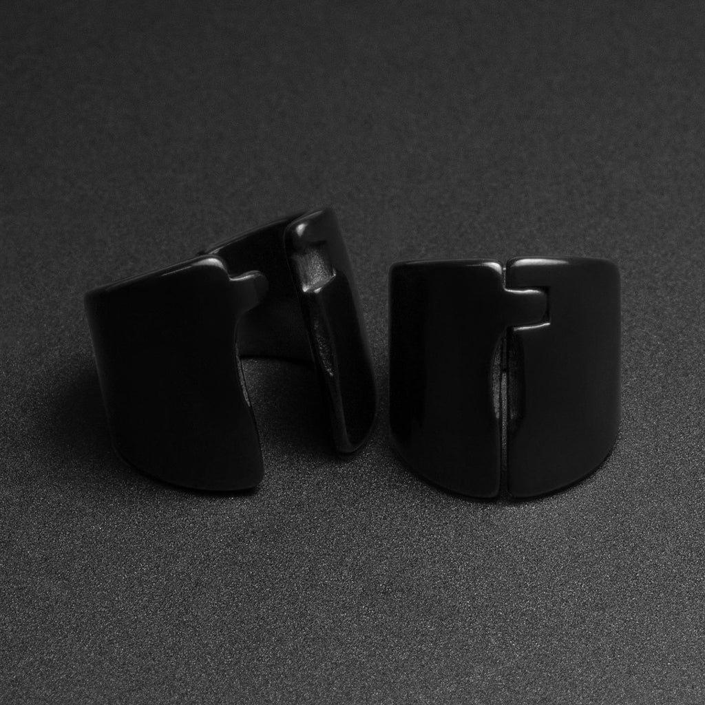 Black PVD Hinged Lobe Cuff | Ear Hangers | Stretch It Body Jewellery
