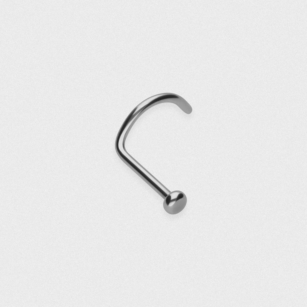 Flat Disk Titanium Nose Stud (Nose Screw) | Nose Piercing