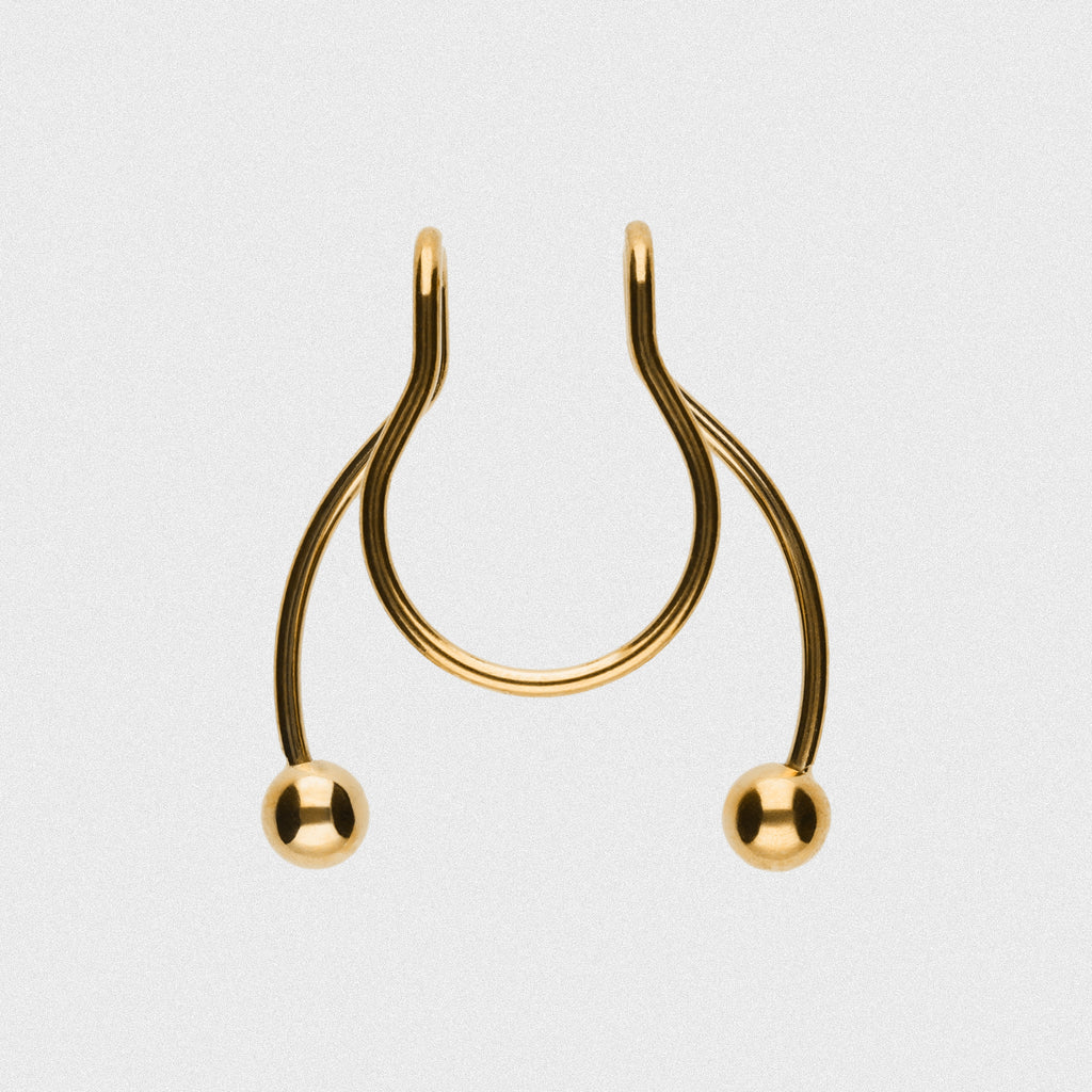 Gold PVD Fake Septum Ring | Fake Septum Ring | Stretch It – Stretch It ...