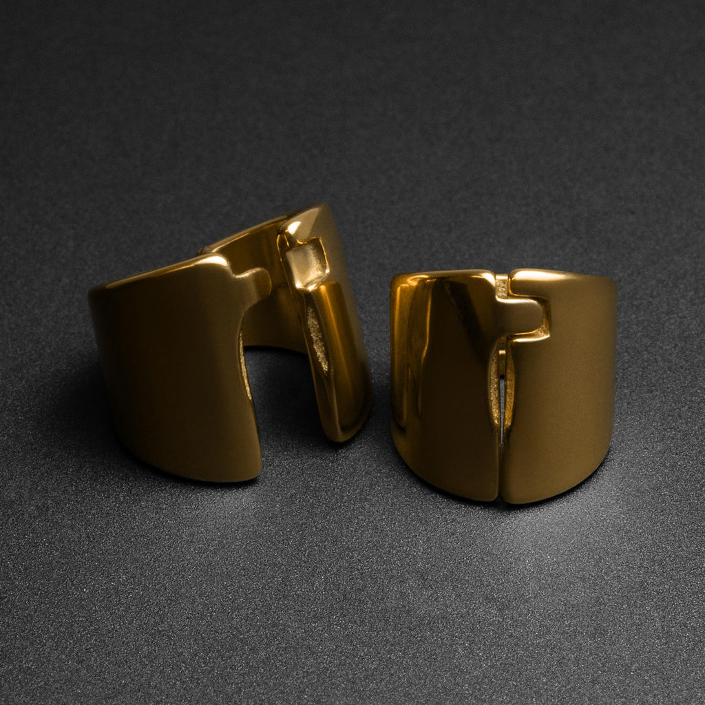 Gold PVD Hinged Lobe Cuff | Ear Hangers | Stretch It Body Jewellery