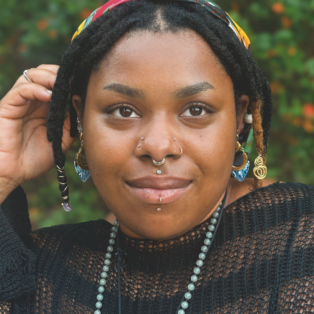 Ice Storm Epoxy & Brass Plug Hoops | Ear Hangers For Stretchers | SIBJ ...