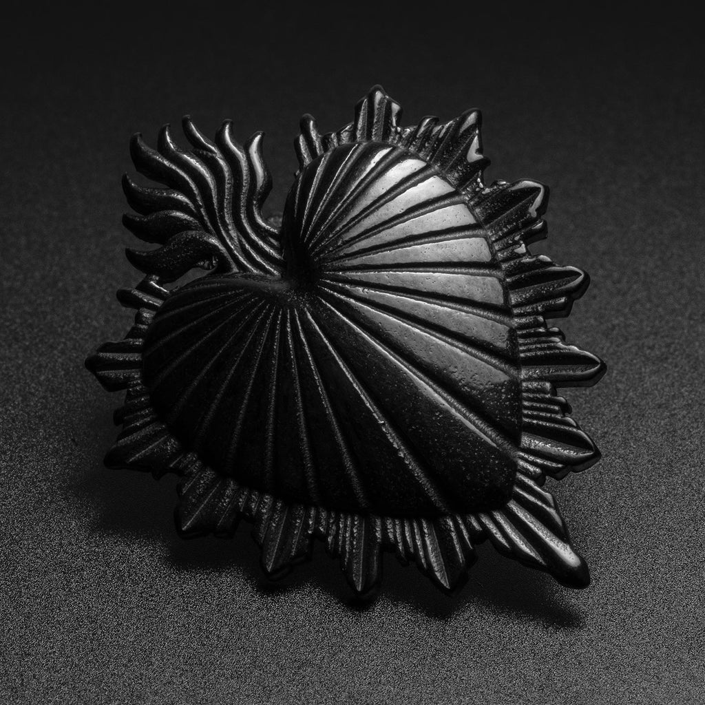 Punk Vintage Heart Black PVD Ear Weight | Ear Hangers | Stretch It ...