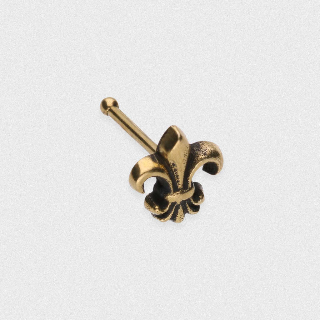 Regal Brass Nose Stud | Nose Bone | Piercing Body Jewellery SIBJ