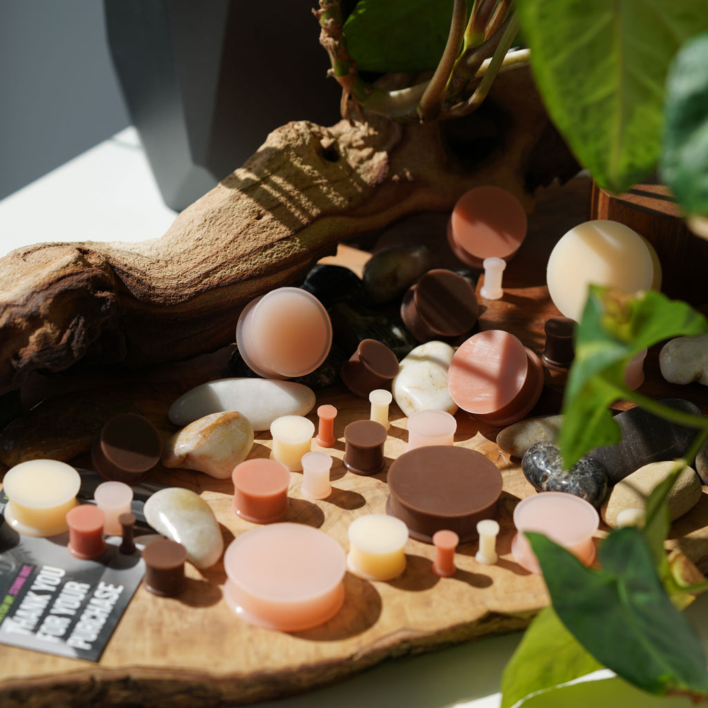 Skin Tone C Silicone Double Flare Hider Plug | Silicone Flesh Hiders ...