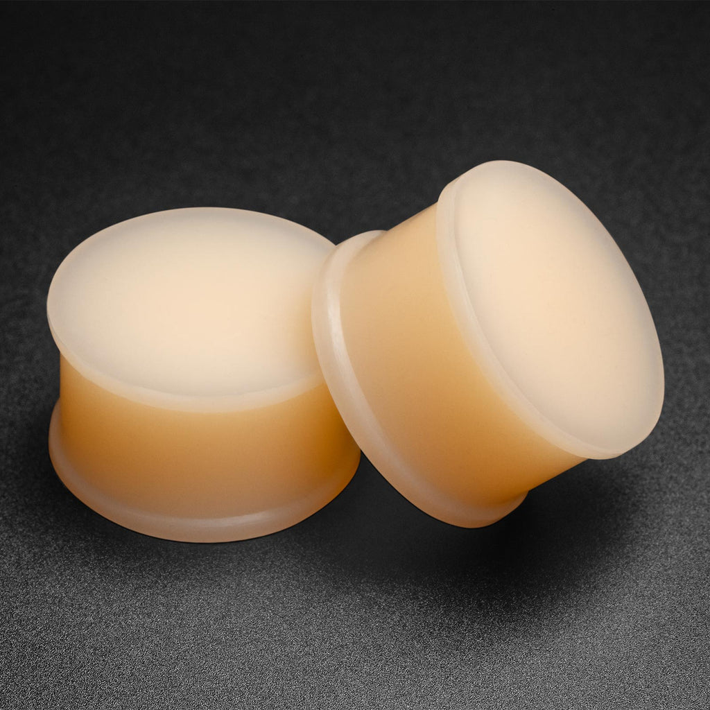 Skin Tone A Silicone Double Flare Hider Plug | Silicone Flesh Hiders