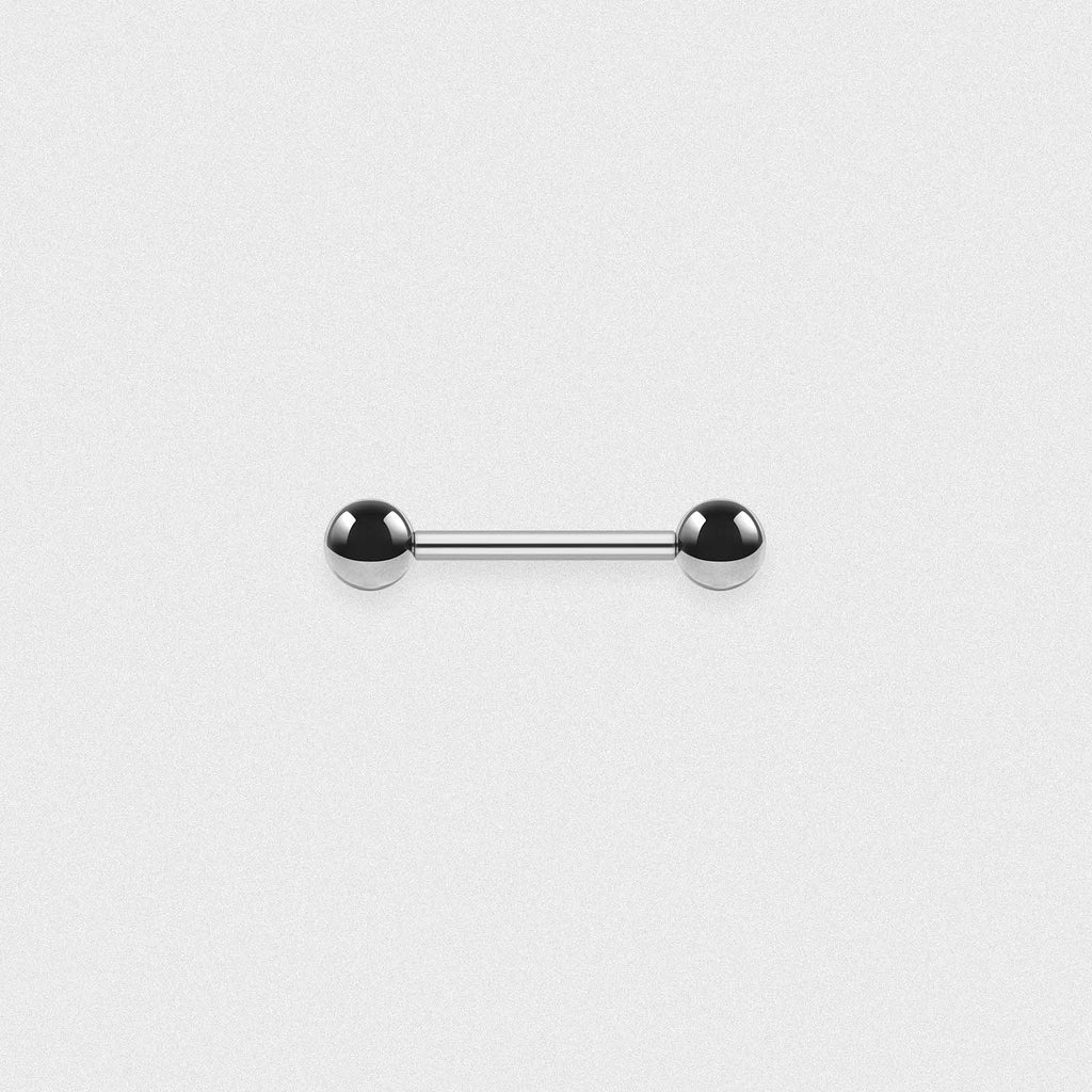 Titanium Threaded Straight Barbell With Ball | ASTM F-136 Titanium
