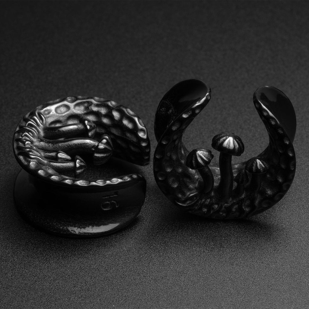 Trio Mushroom Gold PVD Saddle Ear Weight | Ear Hangers | Stretch It