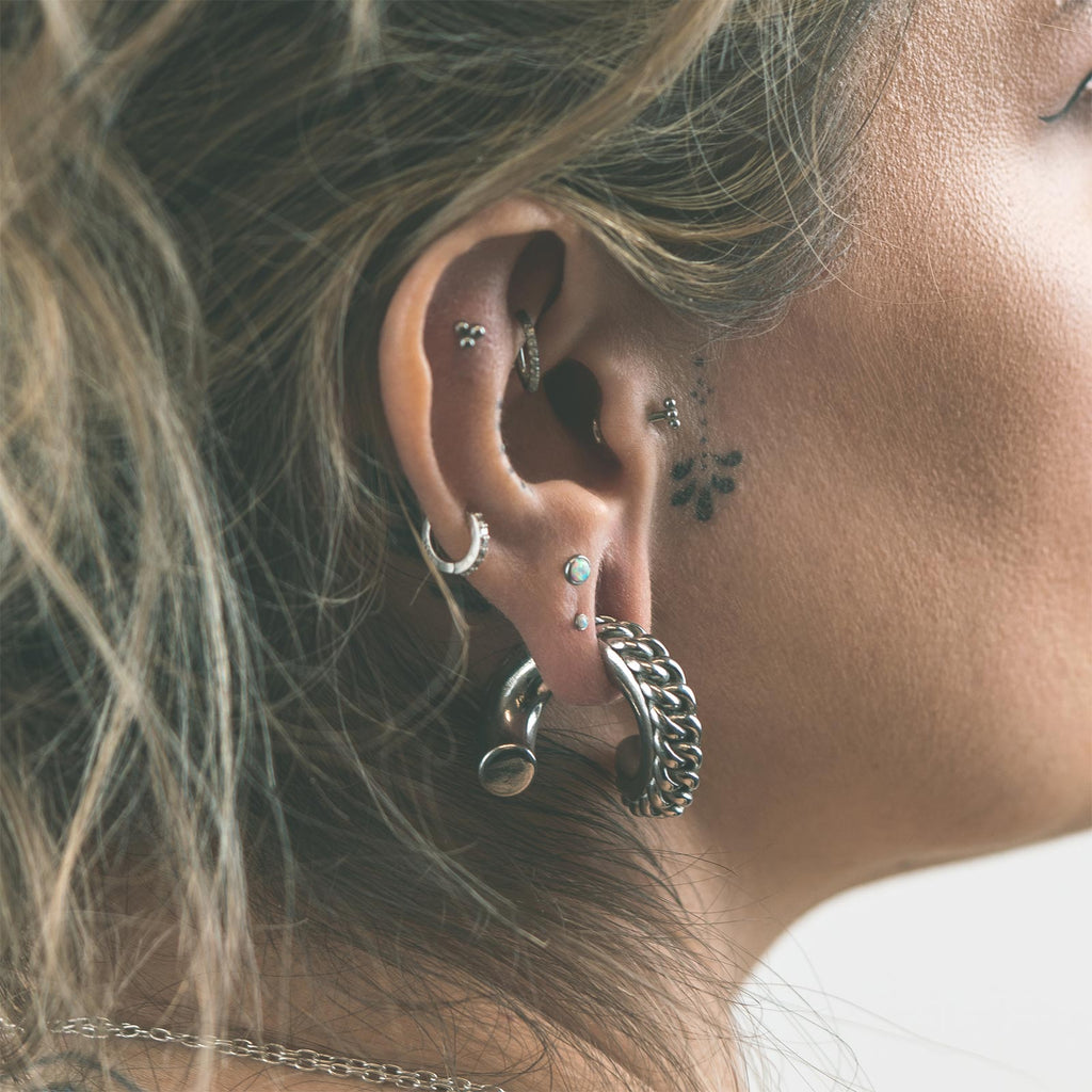 Twisted Chain Link Surgical Steel Ear Weight | Ear Hanger | SIBJ ...