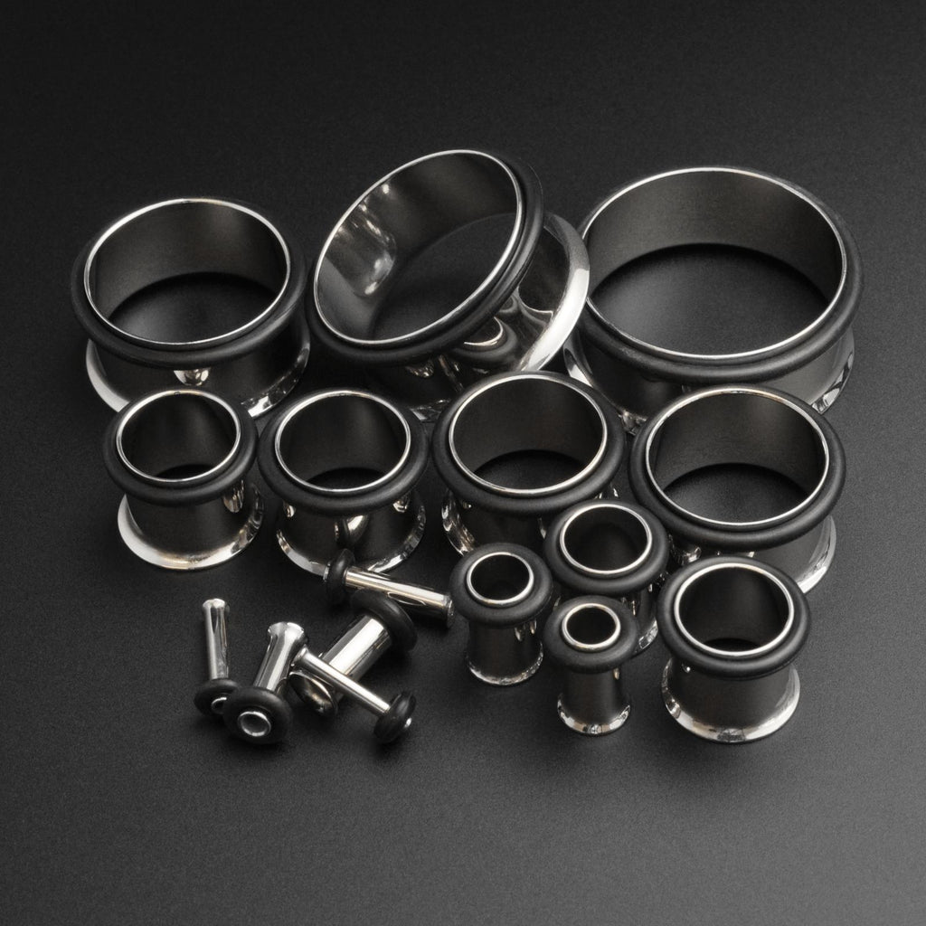 Surgical Steel Single Flare Tunnel Ear Stretching Kit | 1.6mm - 25mm